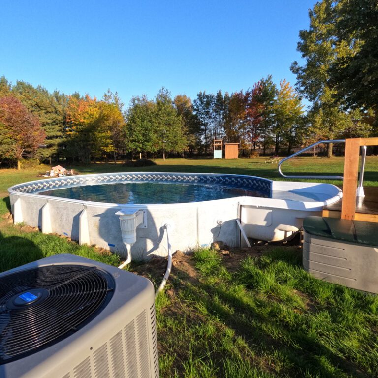 Semi Inground Pool Opening Service - Olympia Pools and Spas